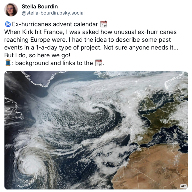 Stella Bourdin's ex-hurricane advent calendar | University of Oxford Department of Physics